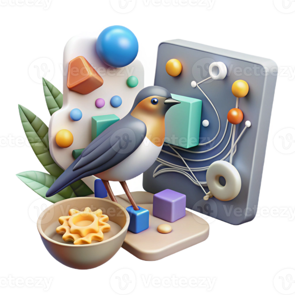 elegant traditional Ai Analyzing Bird Migration Patterns Transparent Background authentic ...