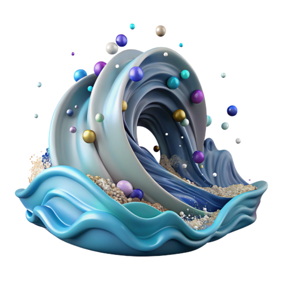 beautiful artistic Ocean Waves Crashing Cutout on Transparent Background exclusive 60790594 PNG