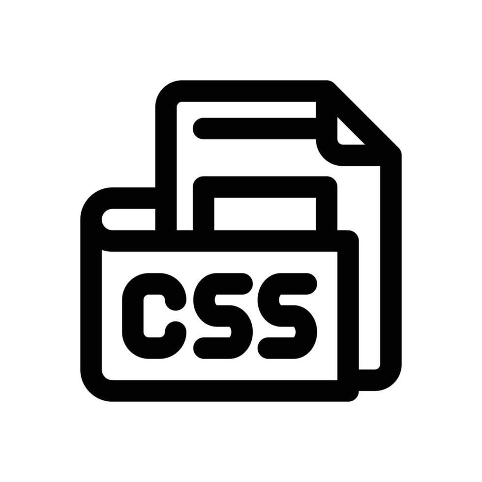 Css File Line Icon Clean And Minimalist Icon For Websites And Mobile Apps 60833373 Vector Art