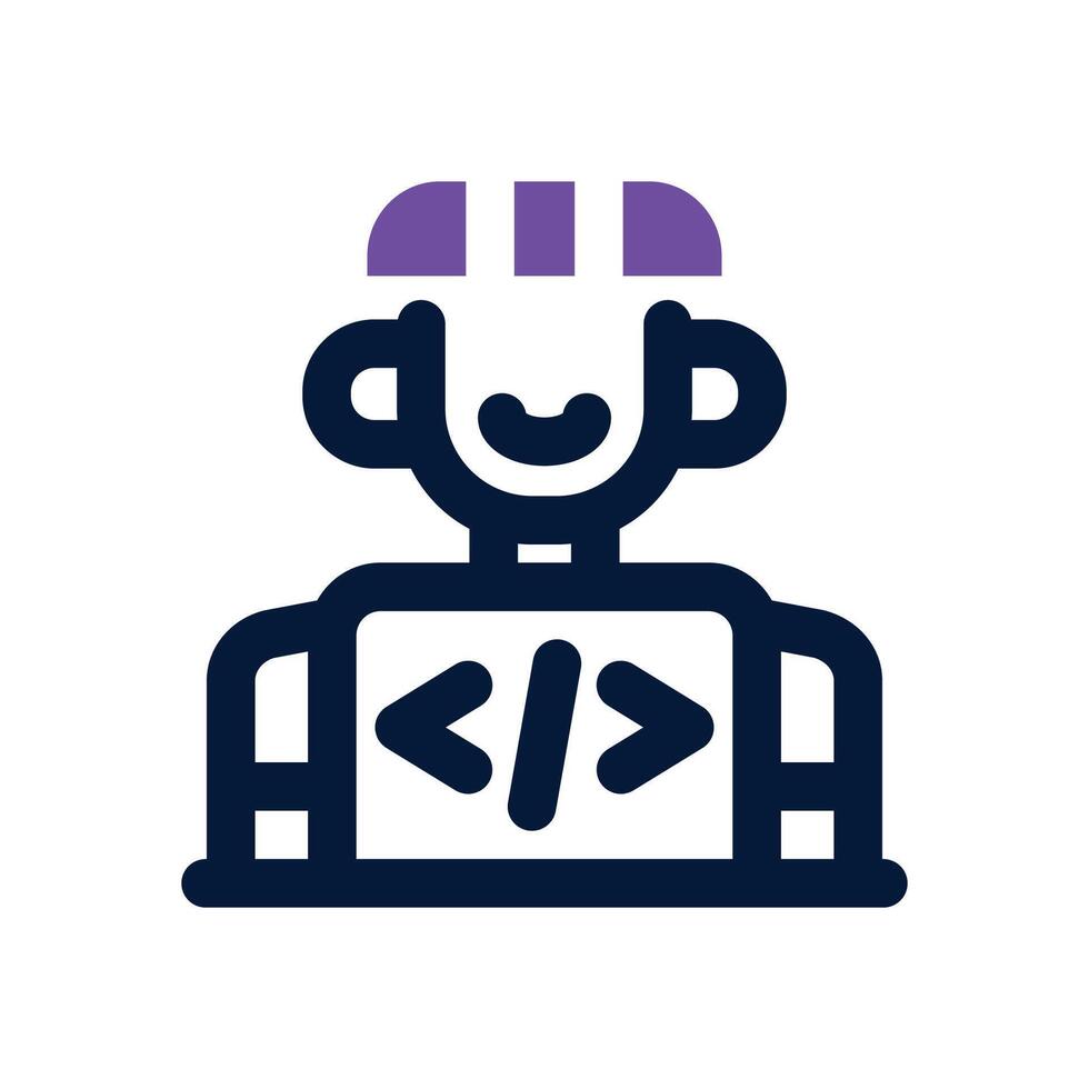 developer dual tone icon. Sleek and modern icon for websites and mobile ...