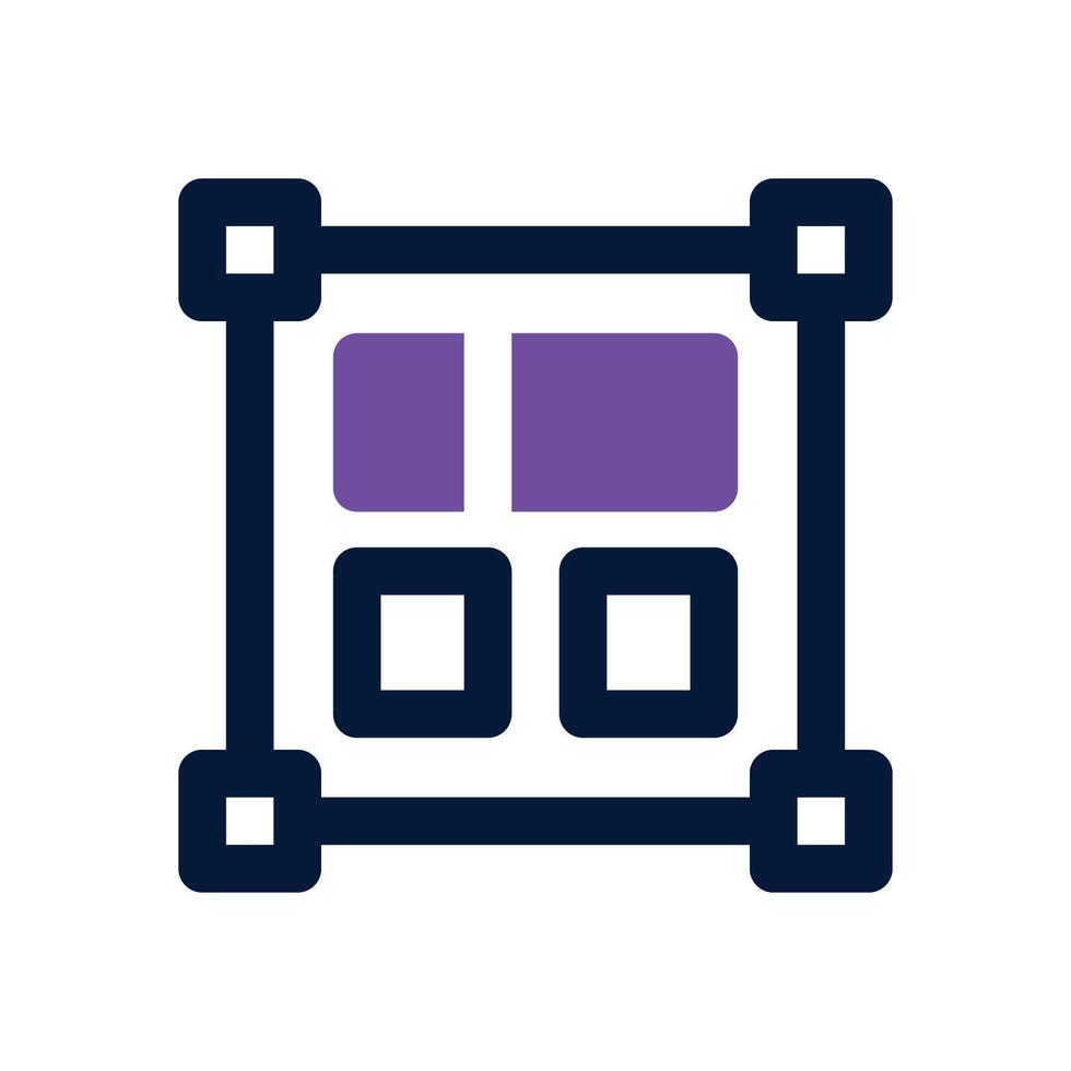 layout dual tone icon. Sleek and modern icon for websites and mobile ...