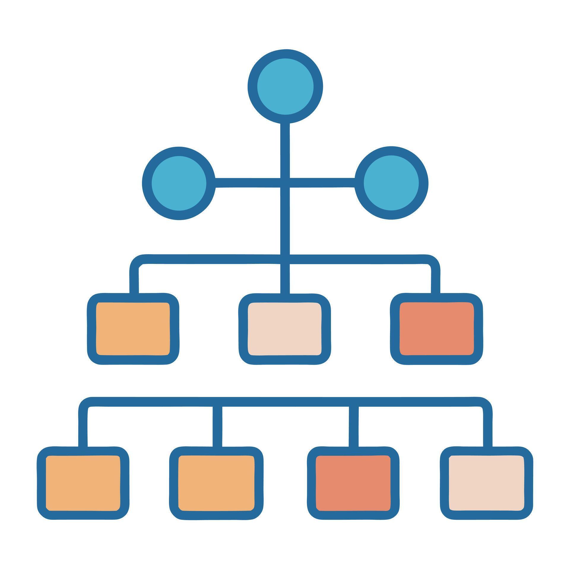 Hierarchical Organization Chart Business Structure Diagram 60850058 ...