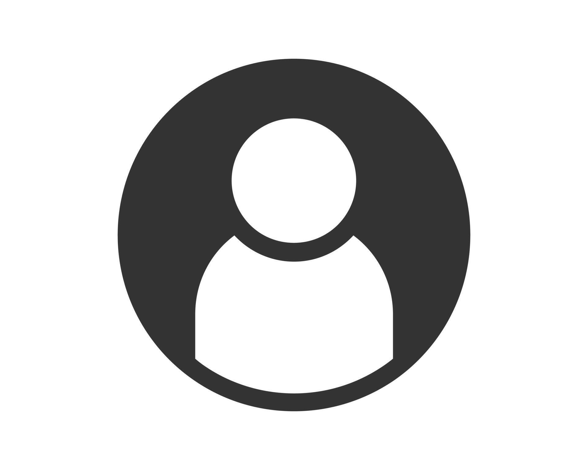 Simple user icon. image for web profiles, social media, and default ...