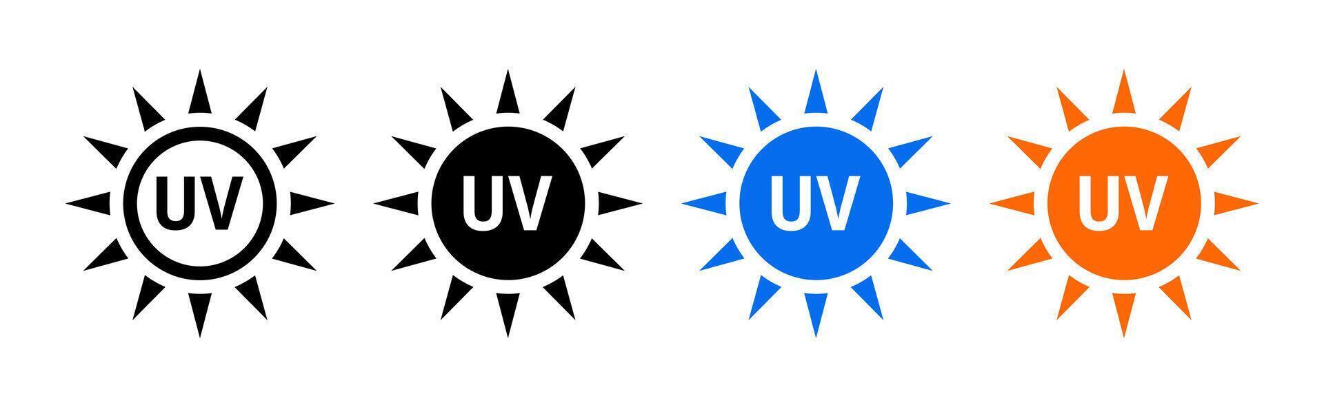 uv proteccion icono colocar. uv radiación icono. ultravioleta símbolo. Dom uv proteccion iconos ...