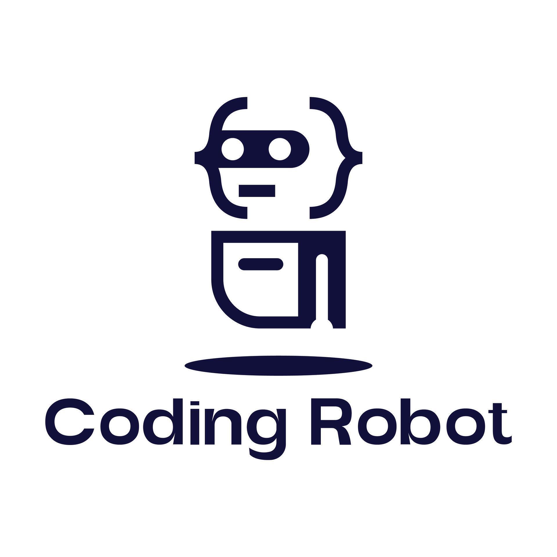 coding programmer robot flat minimalist logo design 61903100 Vector Art at Vecteezy
