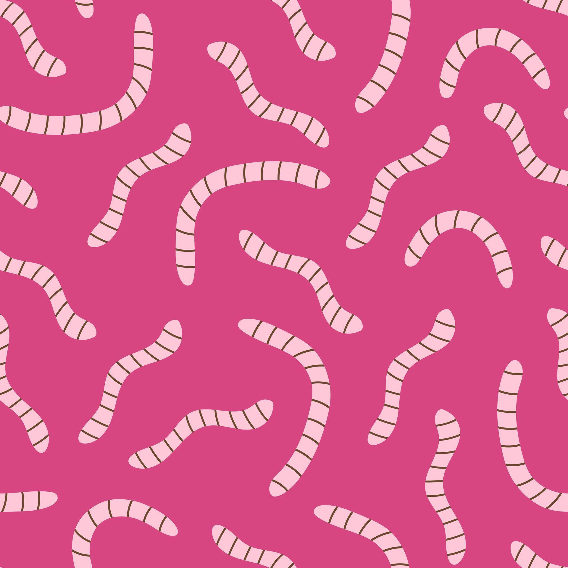 Worms Pink Seamless Pattern 62021410 Vector Art at Vecteezy