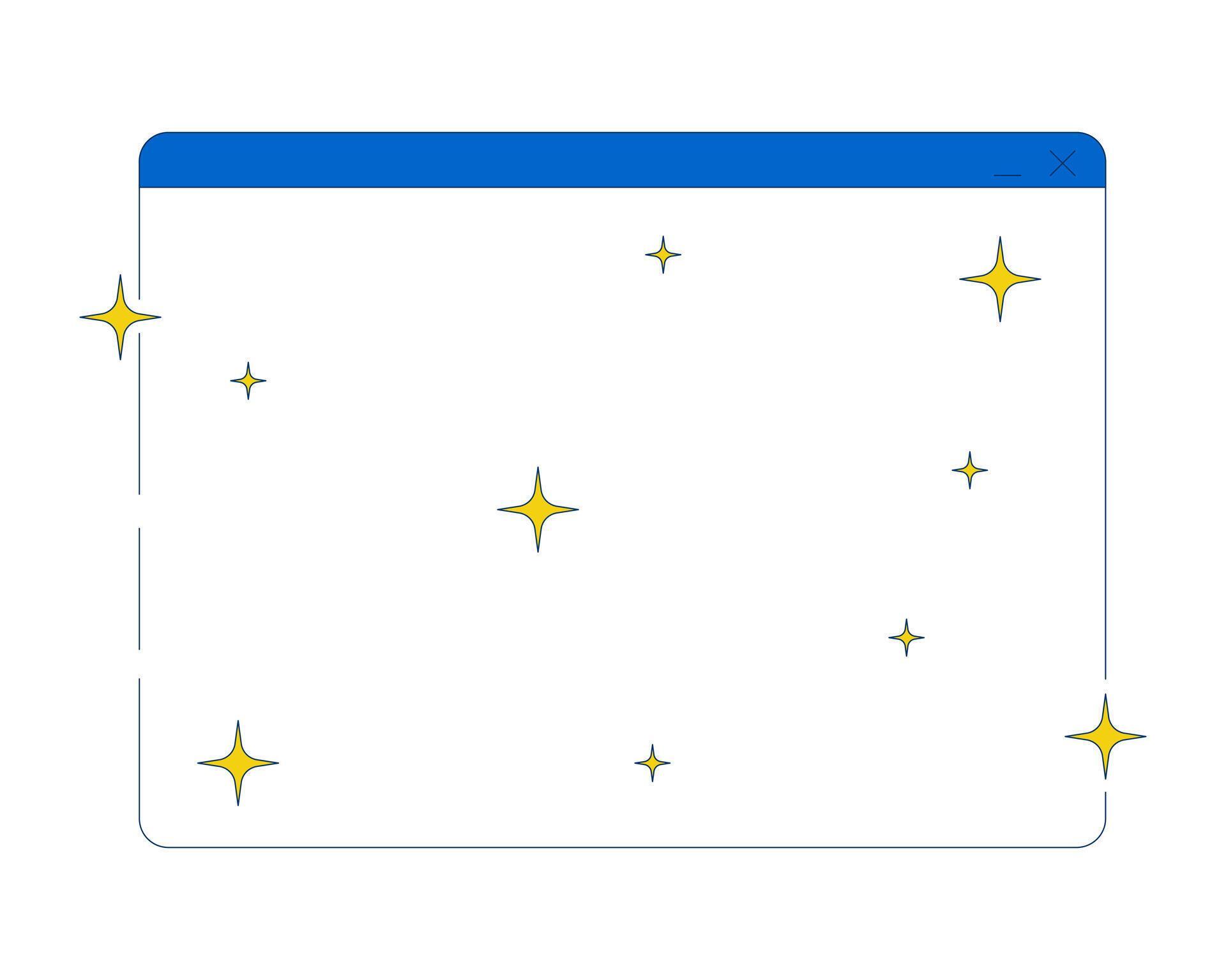 Empty Software Interface With Sparkles 2d Cartoon Object Tech Aesthetic Shiny Product