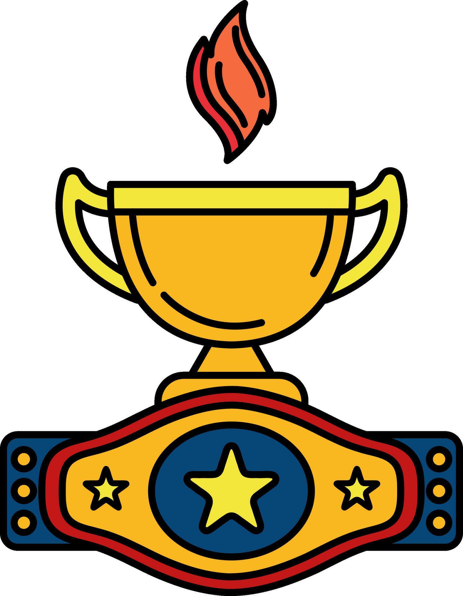 illustration icon of trophy and boxing belt awards 62078965 Vector Art at Vecteezy