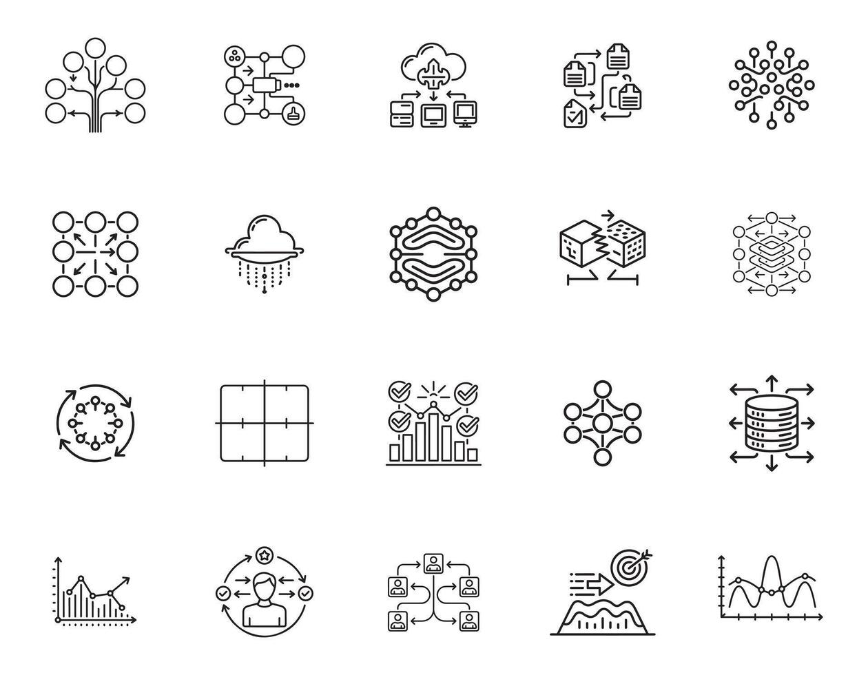 Artificial Intelligence and Data Science Icons Collection 62079810 ...