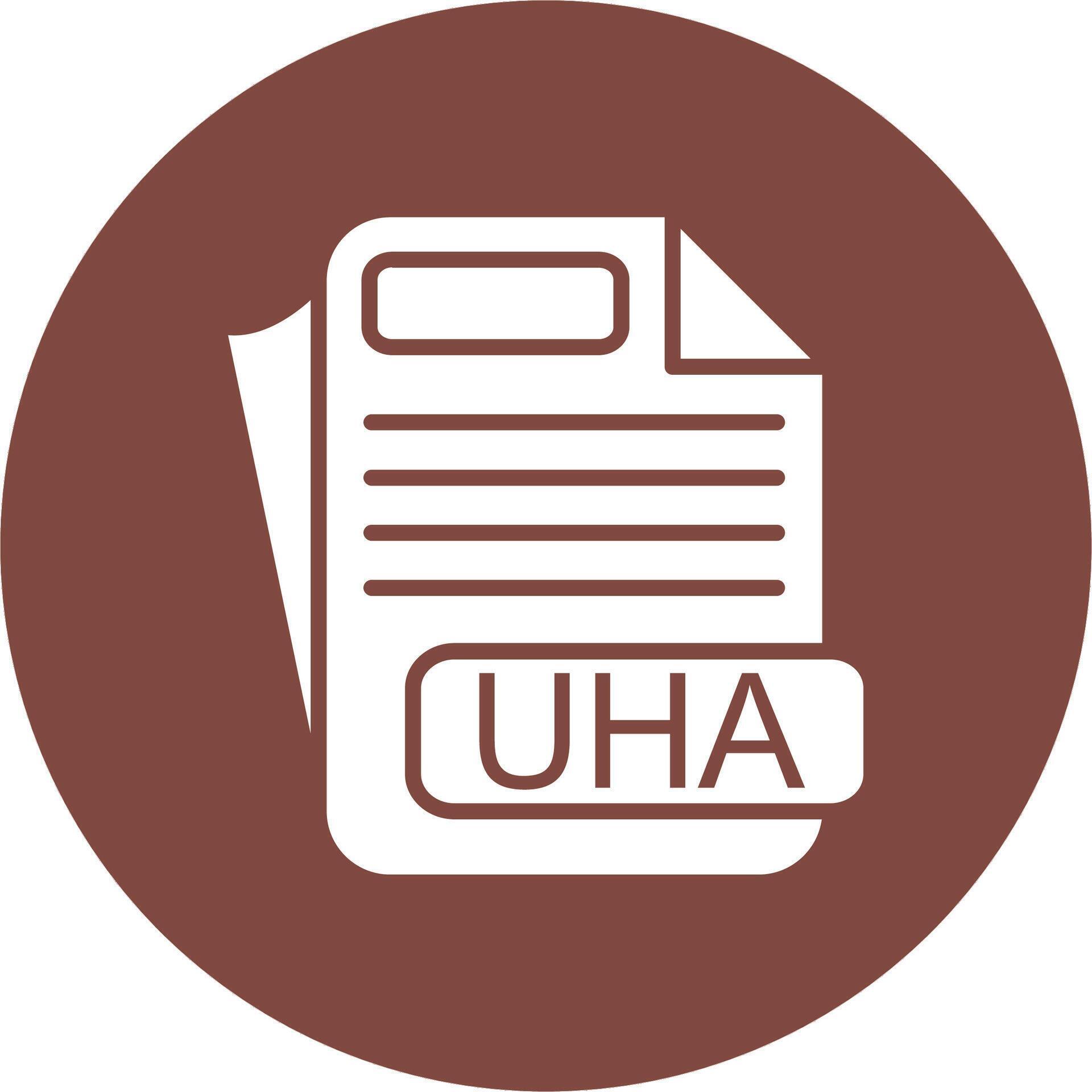 UHA File Format Monochrome UI Visual 62140674 Vector Art at Vecteezy