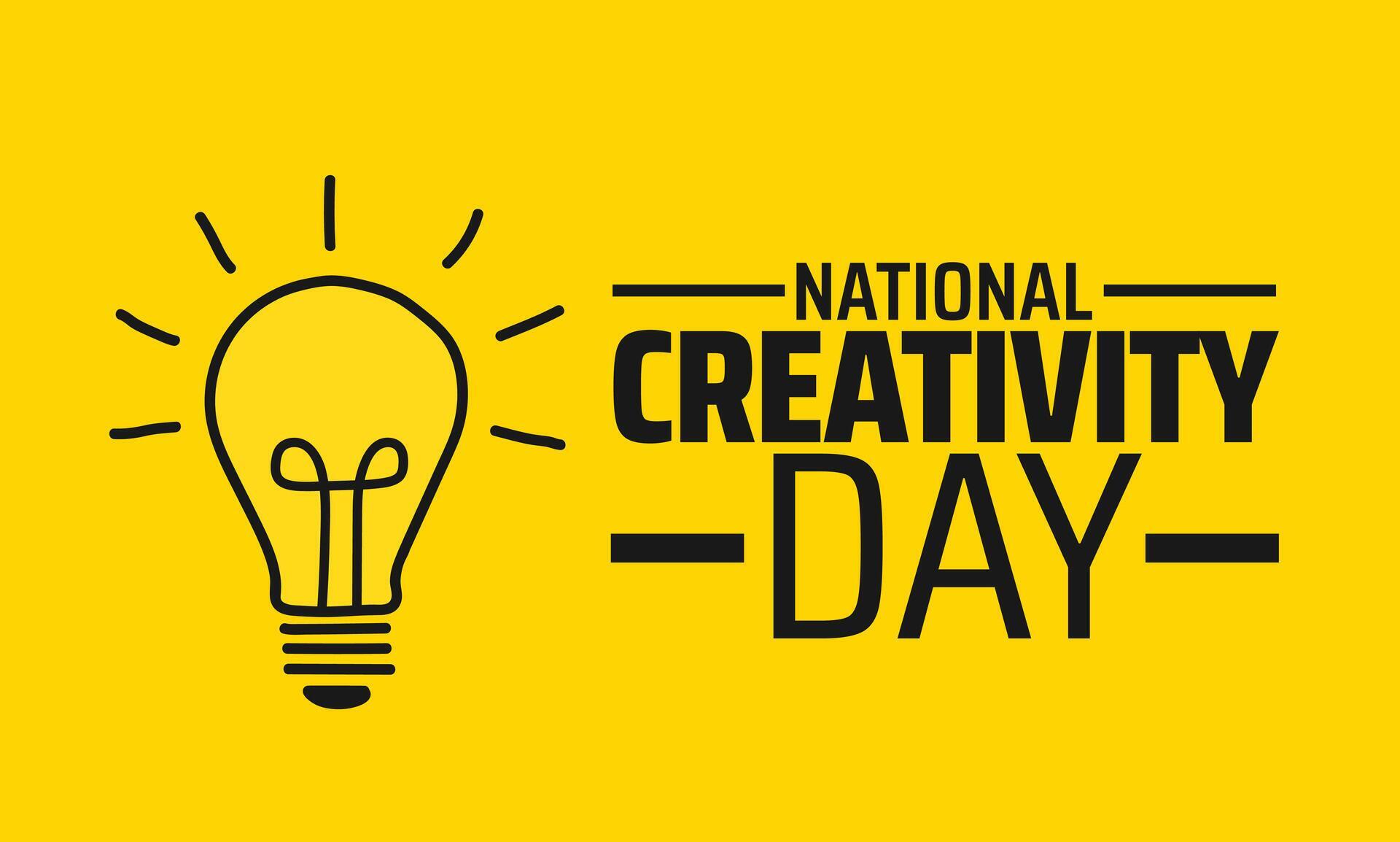 National Creativity Day background banner or poster design template. observed every year in May ...