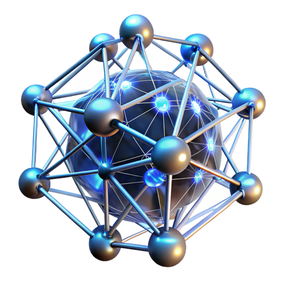 sought after futuristic A complex network of interconnected, glowing lines and nodes, pulsating ...