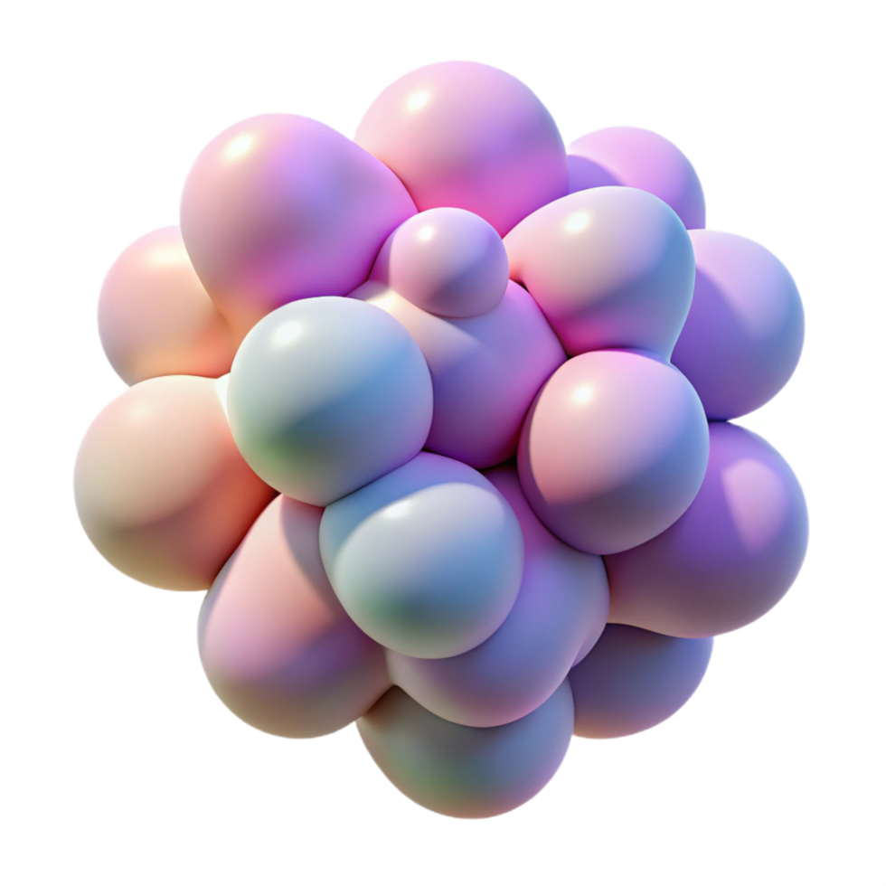 Extraordinary Ethereal Art Deco A Cluster Of Amorphous Blob Like Shapes In A Pastel Color