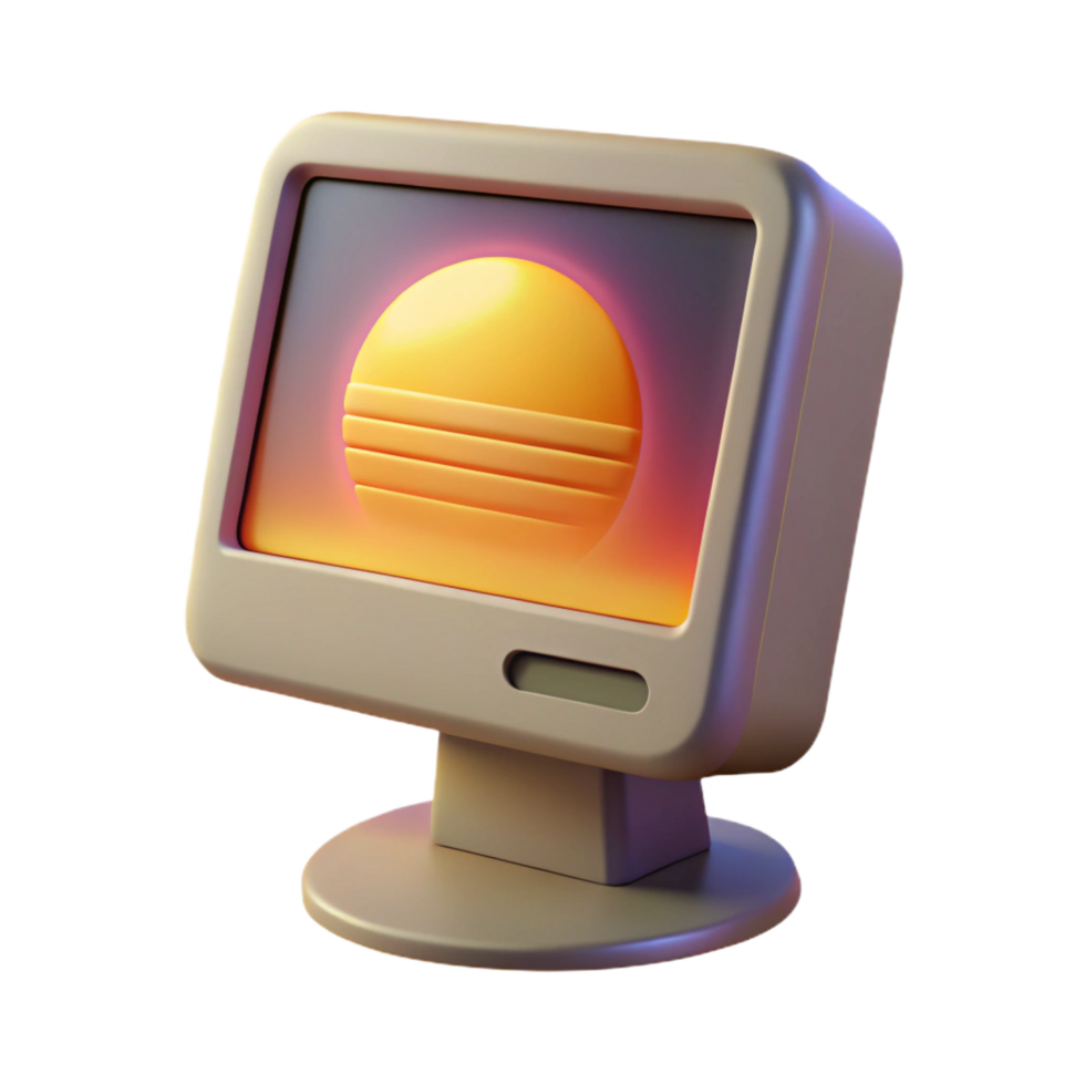 Magnificent Dynamic Victorian A Vintage Computer Monitor Displaying A