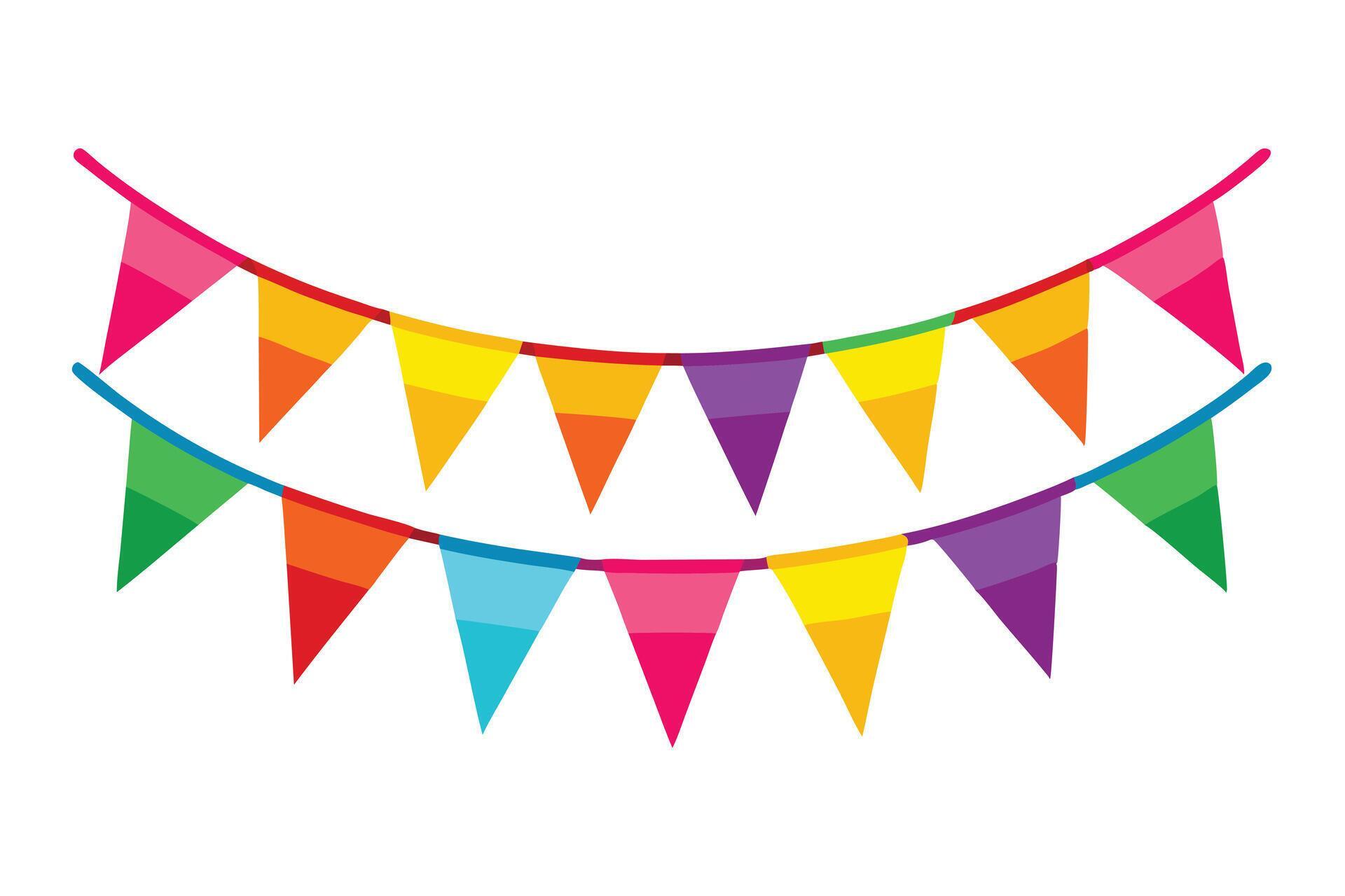 Triangular Bunting Garlands for Celebrations 62254954 Vector Art at ...