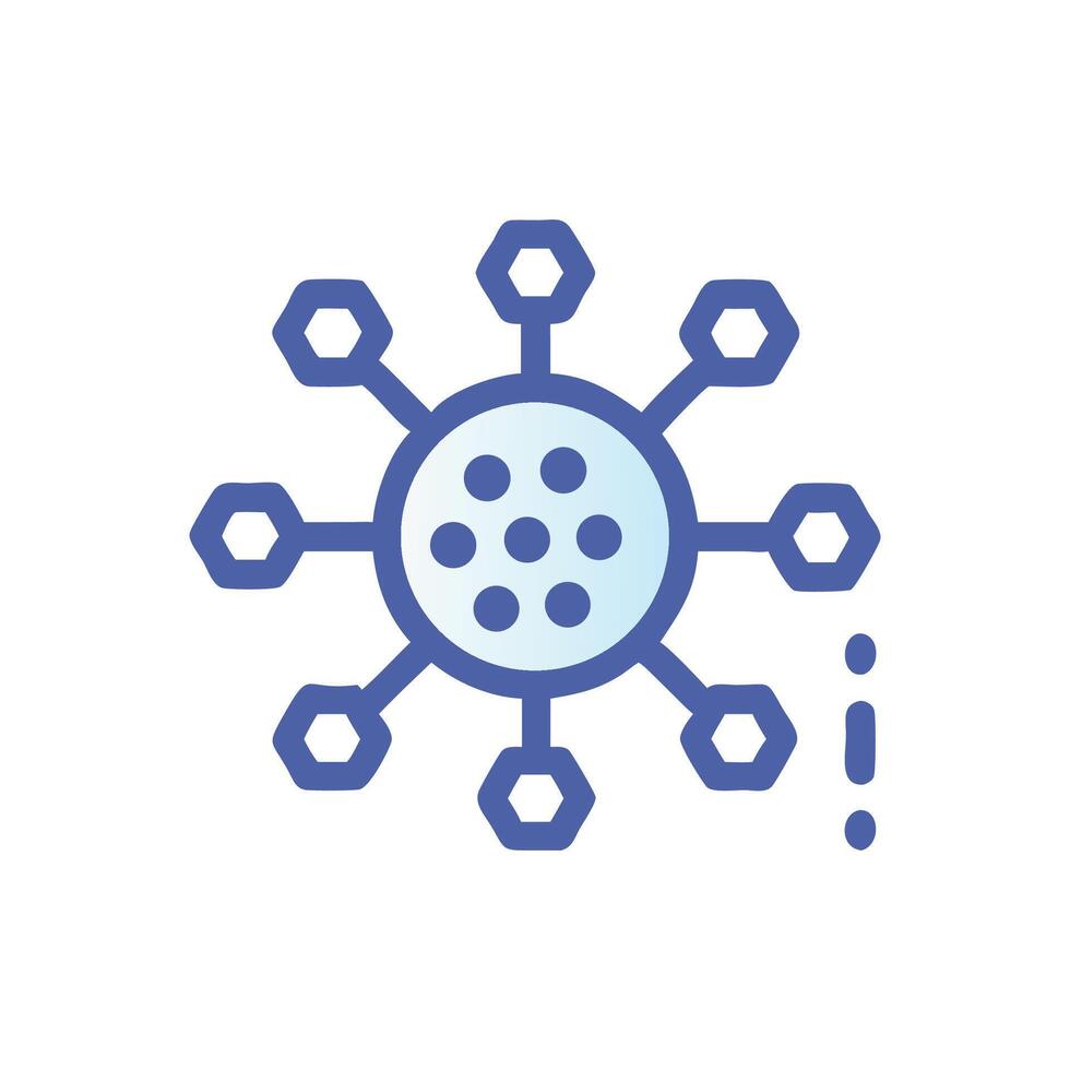 Abstract Data Network Icon with Connecting Nodes Blue 62420811 Vector Art at Vecteezy