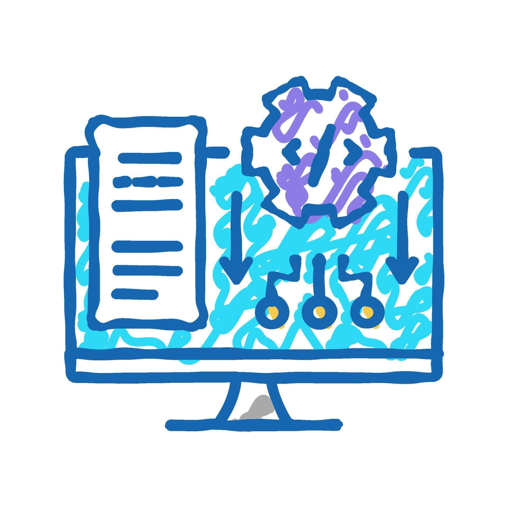 software system icon doodle illustration 62459784 Vector Art at Vecteezy