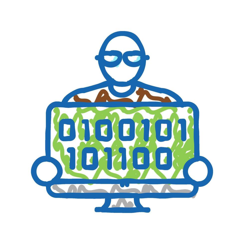 coder programmer business icon doodle illustration 62465441 Vector Art ...