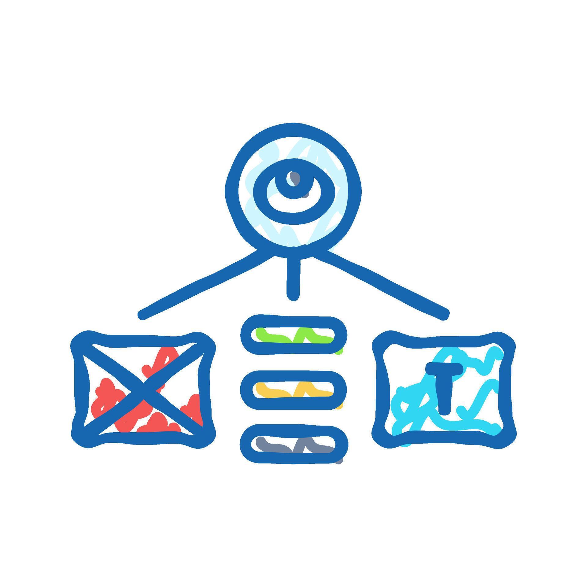 visual hierarchy ux ui design icon doodle illustration 62467207 Vector ...