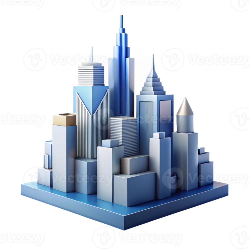 Impressive Iconic Abstract Geometric City Skyline Scalable Minimal Clean Lines With Scalable