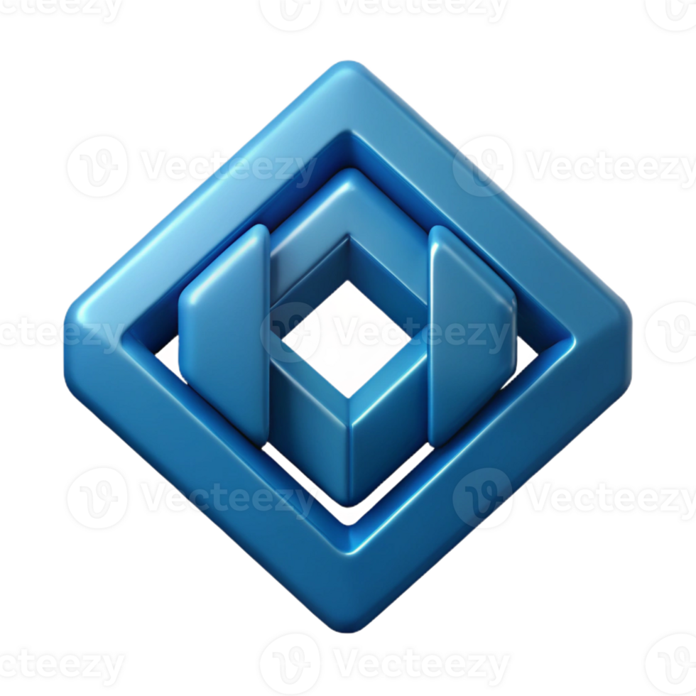 Breathtaking Art Deco Geometric Symmetrical Logo Featuring Overlapping Squares Crisp Edges And