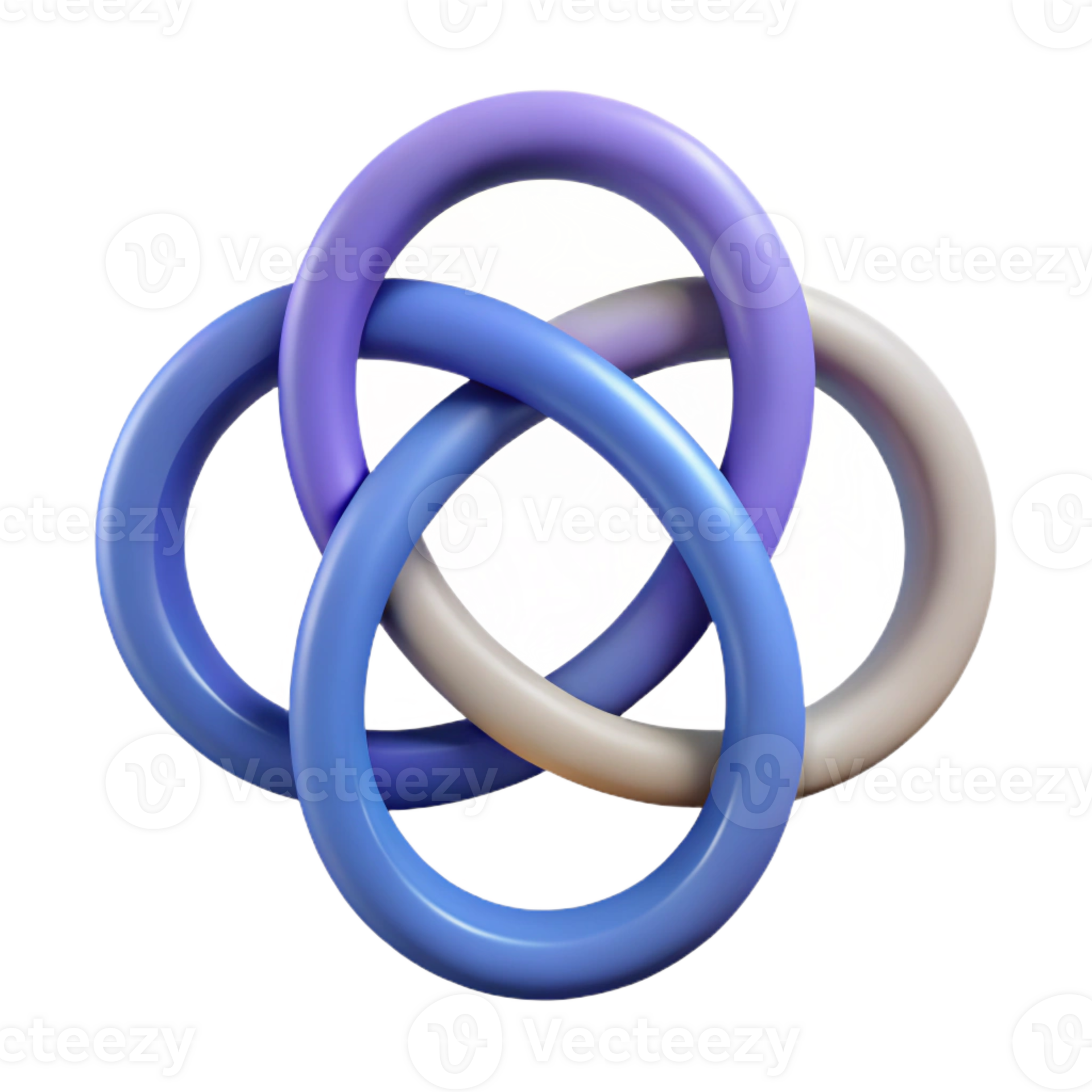 immaculate gothic Minimalist symbol of interconnectedness. Three overlapping circles. Clean ...