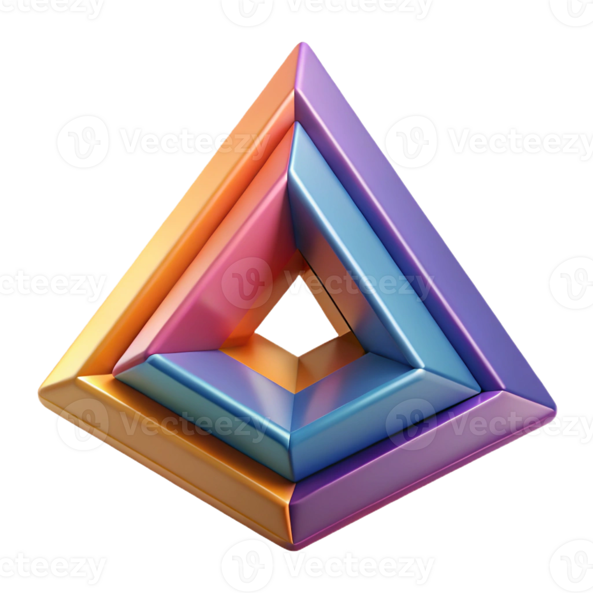 Glorious Distinctive Geometric Pattern Of Interconnected Triangles Minimal Flat Color With