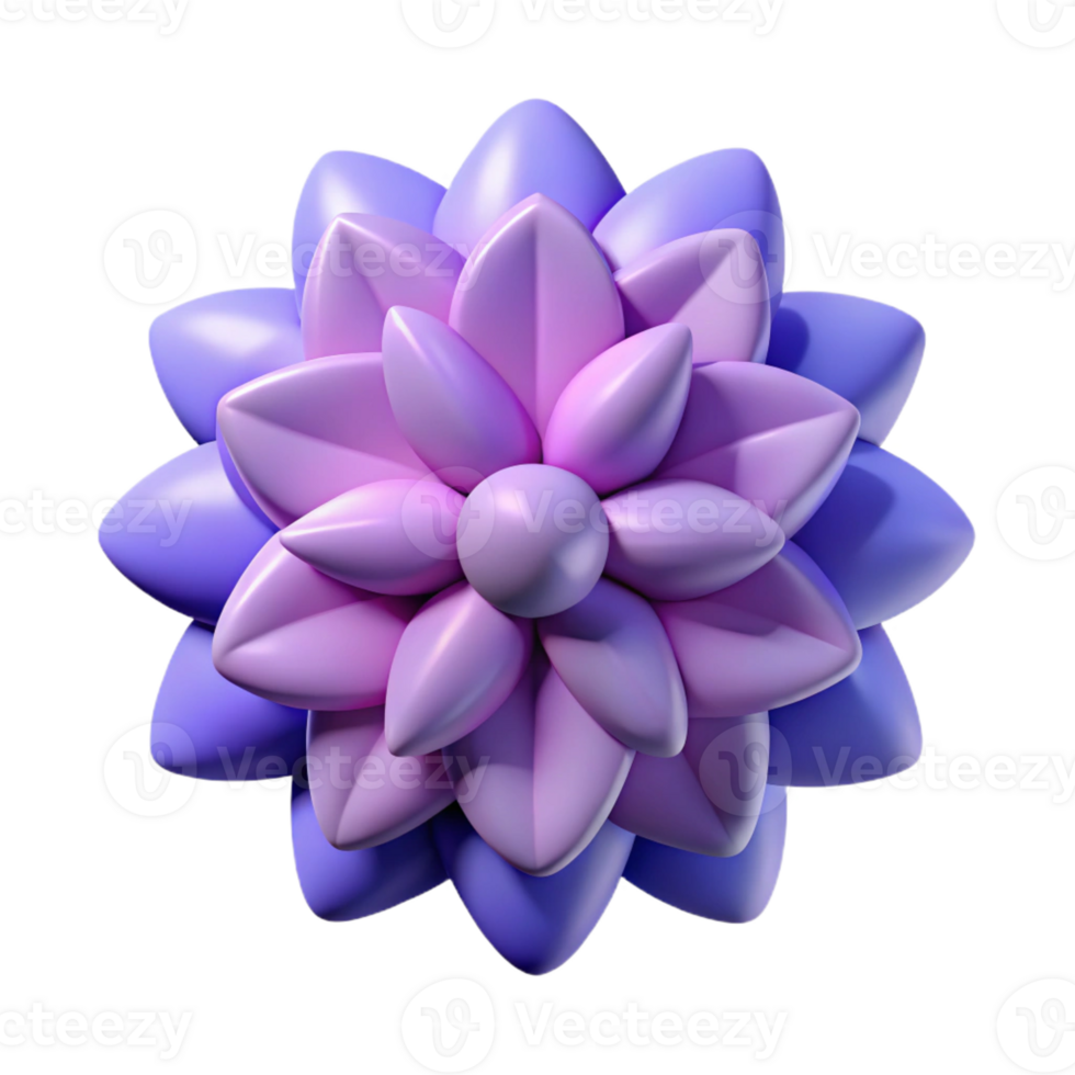 Immaculate Quintessential Symmetrical Isometric Flower Shape With Crisp Edges And Solid Color