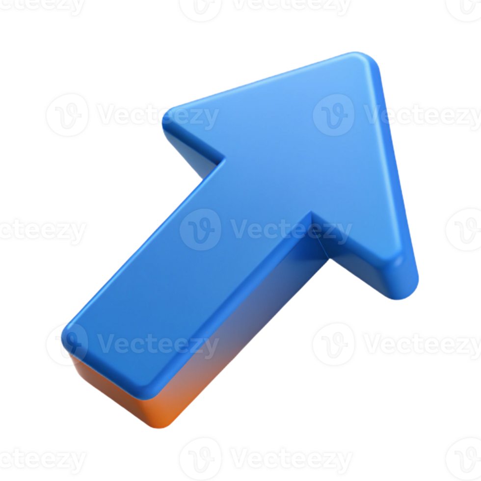 Glorious Standout Single Weight Stroke Isometric Arrow Pointing Up Clean Lines With Scalable