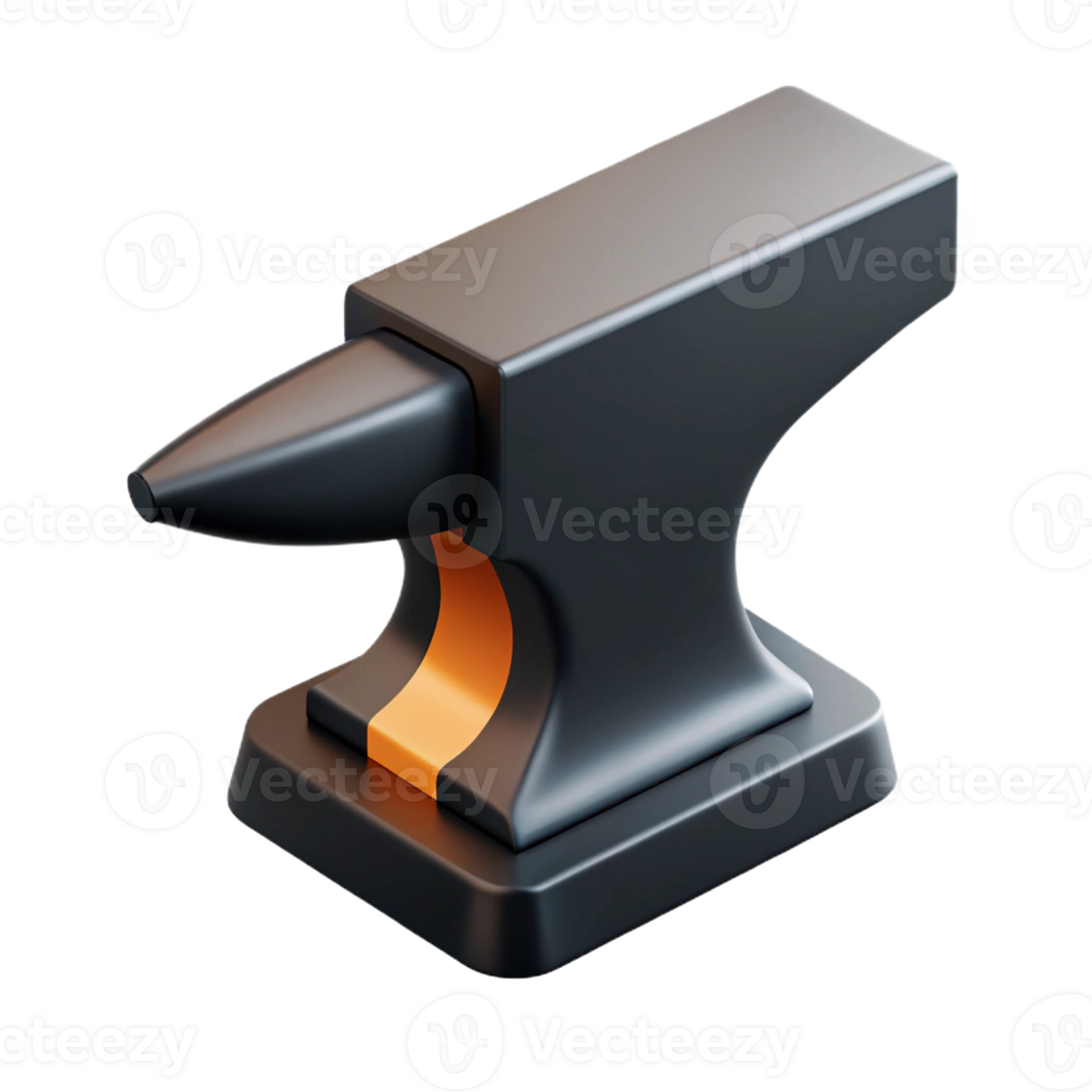 hypnotic urban Minimal isometric anvil, single-weight stroke, black with Scalable Design. top ...