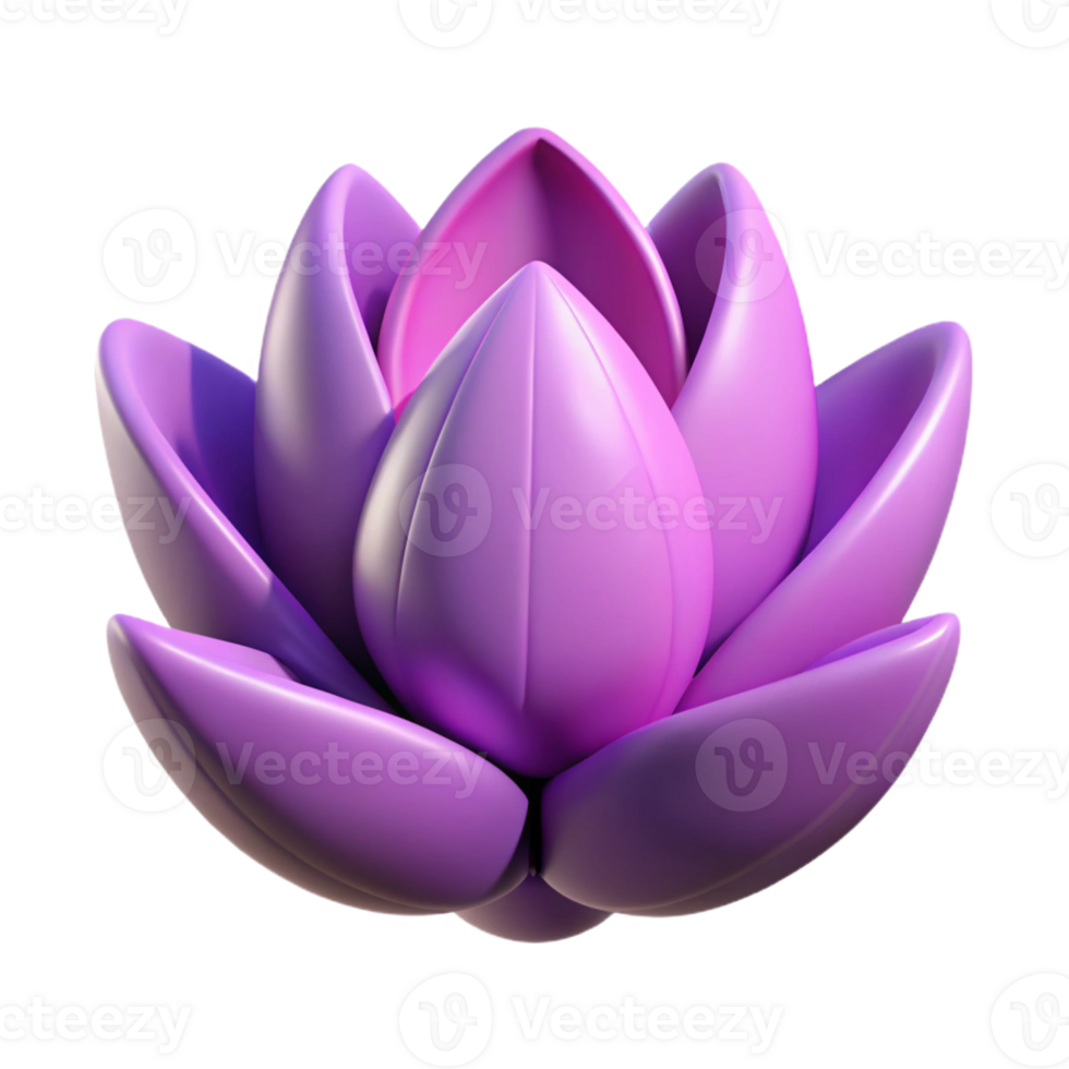 Serene Distinguished Stylized Symmetrical Flower Bud With Crisp Edges And Flat Color With