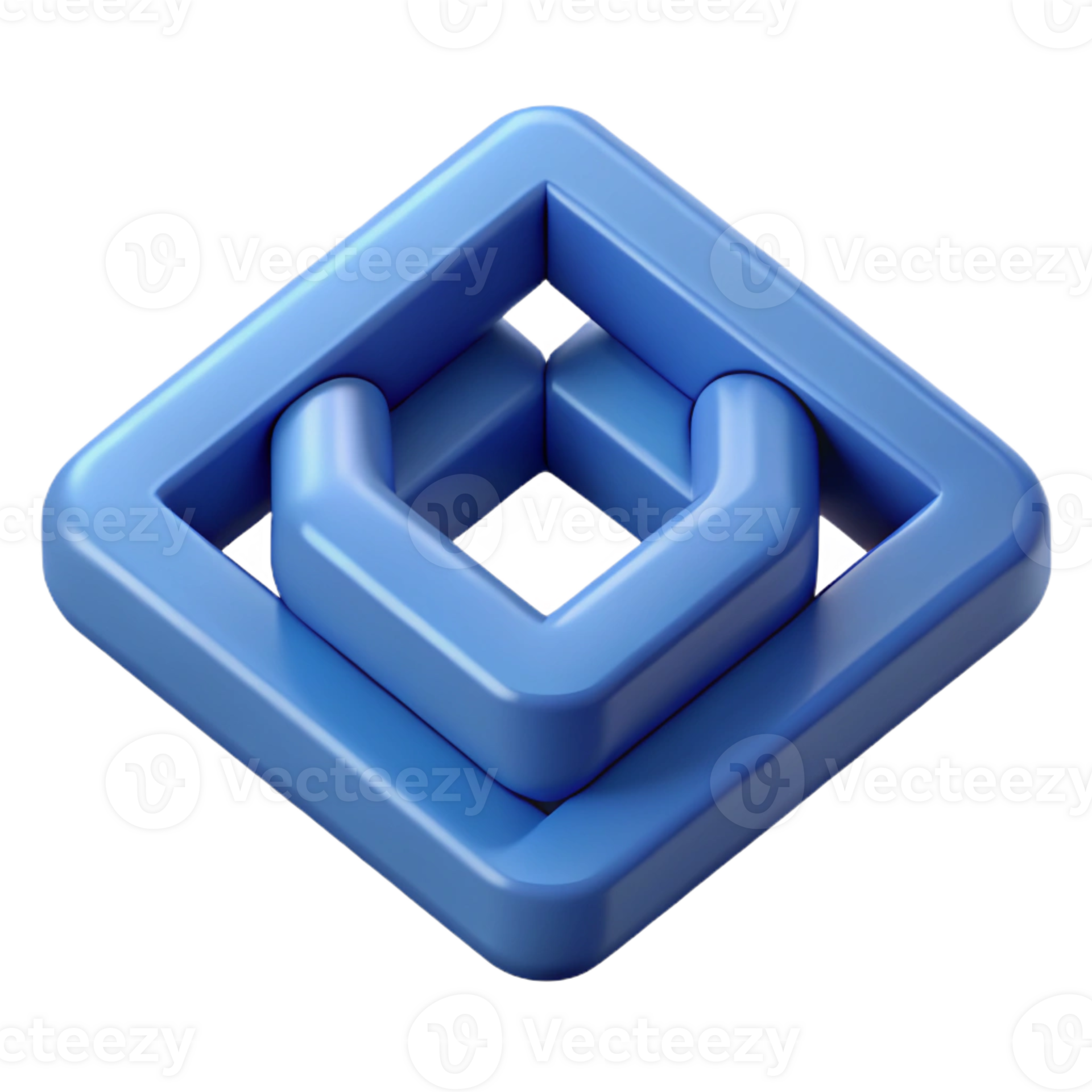 Breathtaking Ethereal Minimalist Interlocking Squares Clean Lines Flat Color With Scalable