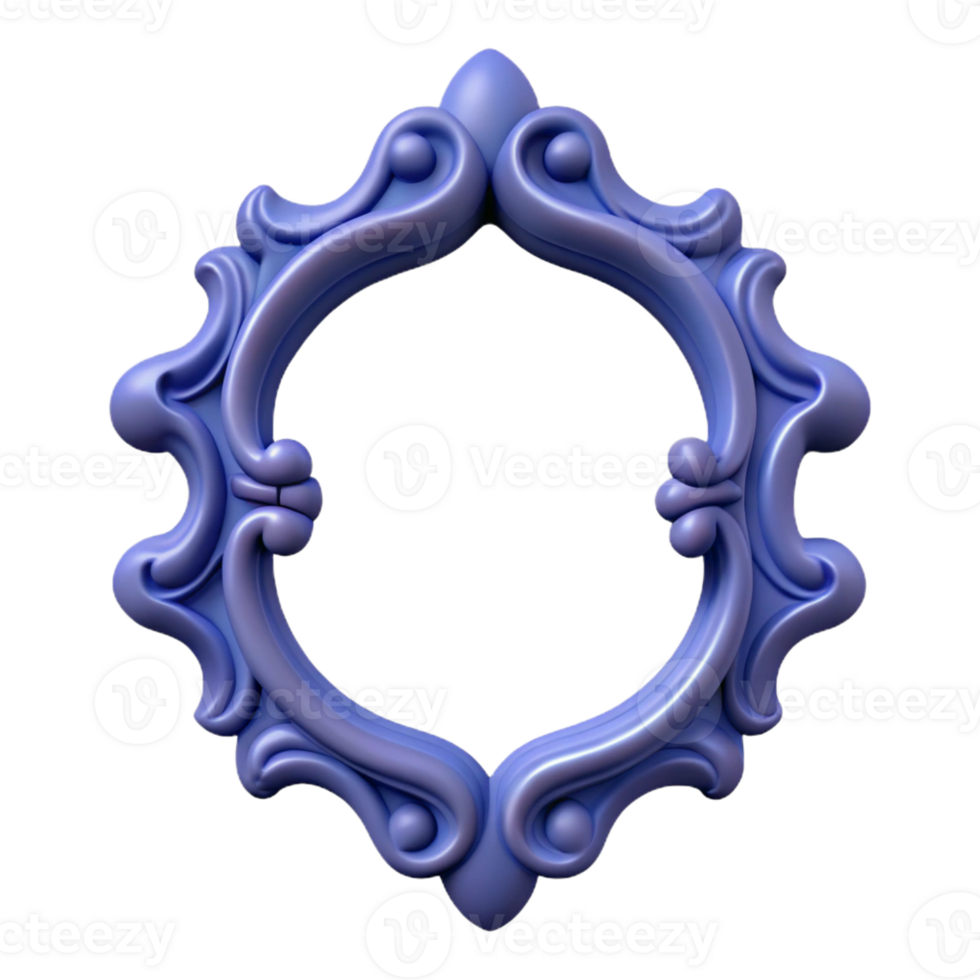 Serene Victorian Symmetrical Ornate Frame Silhouette Single Weight Stroke Scalable Flat Color