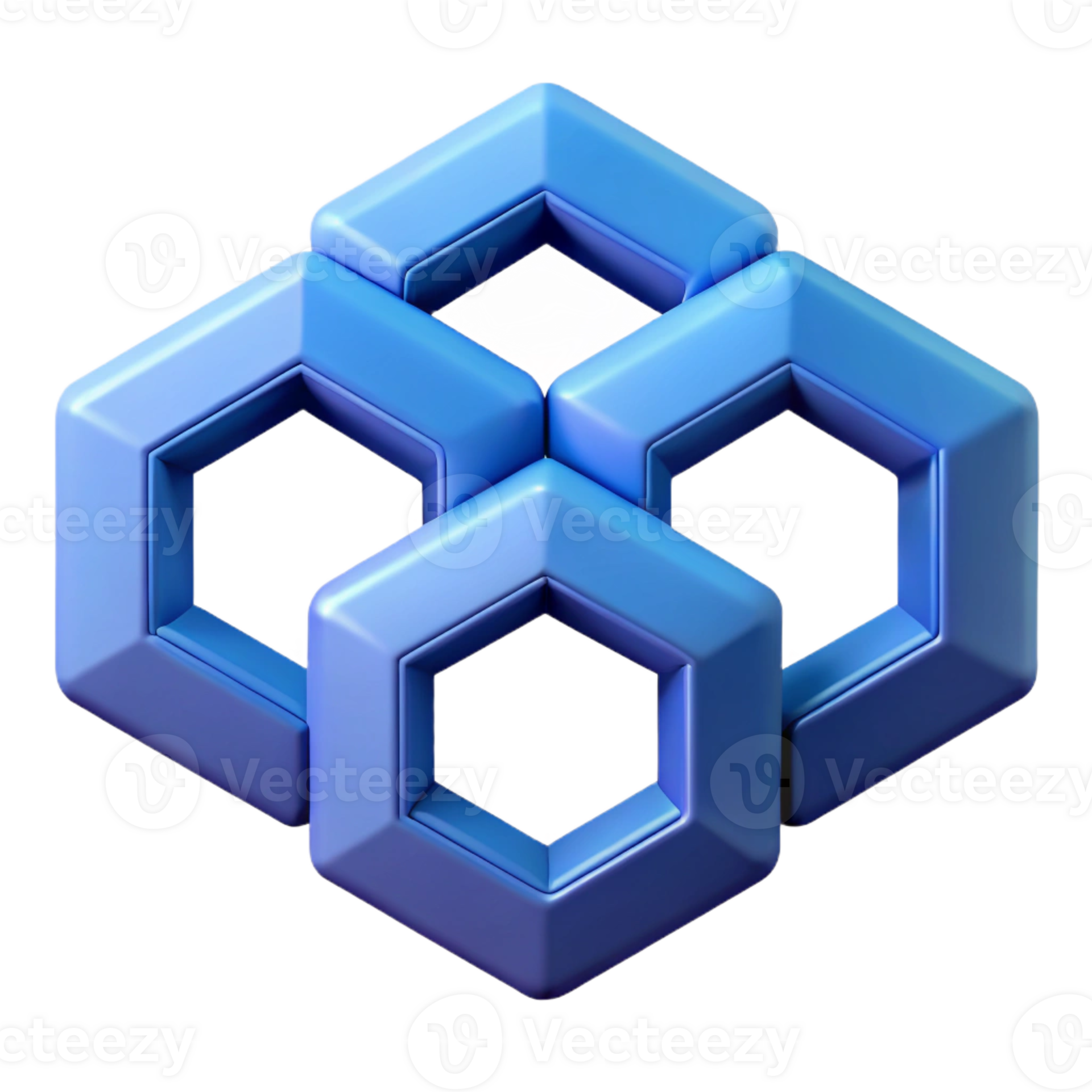 Majestic Traditional Interlocking Hexagons Geometric Crisp Edges With Scalable Design