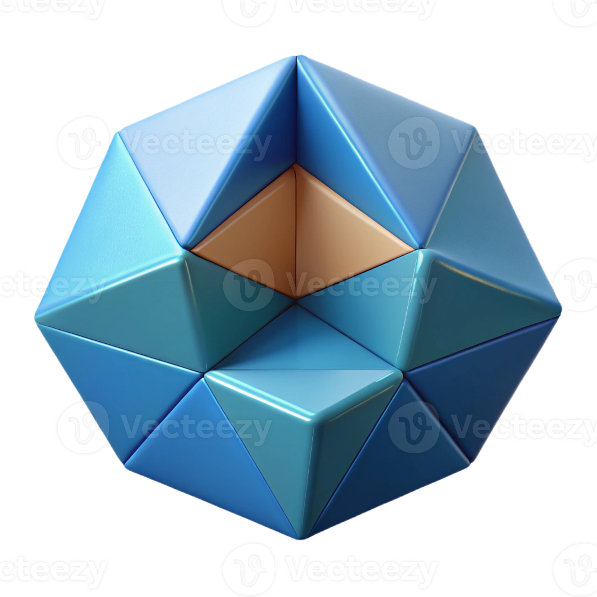 Remarkable Geometric Overlapping Polygon Shapes Flat Color Crisp
