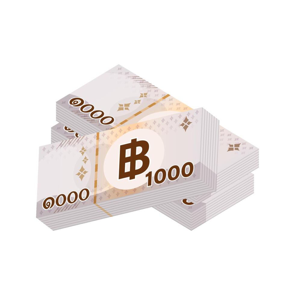 1000 Baht Banknote Money Thai isolated on white, Thai Currency One Thousand THB, Money Thailand ...