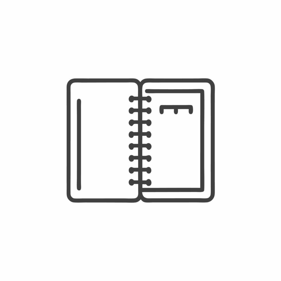 An open notebook icon on a white background 62766138 Vector Art at Vecteezy