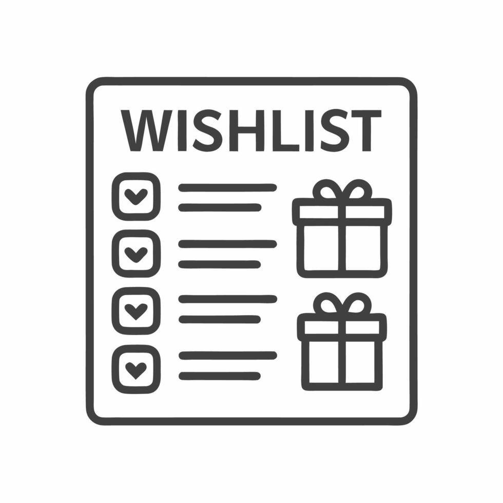 Wishlist icon, illustration 62766354 Vector Art at Vecteezy