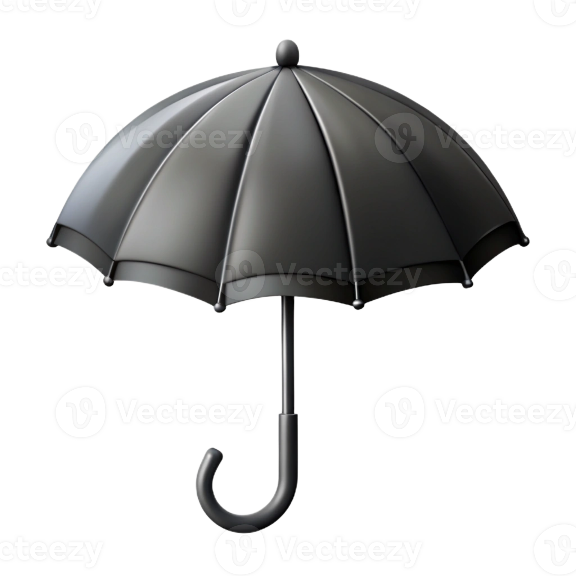 Peaceful Captivating Scalable Umbrella Outline Clean Lines Flat Black Sharp Edges With