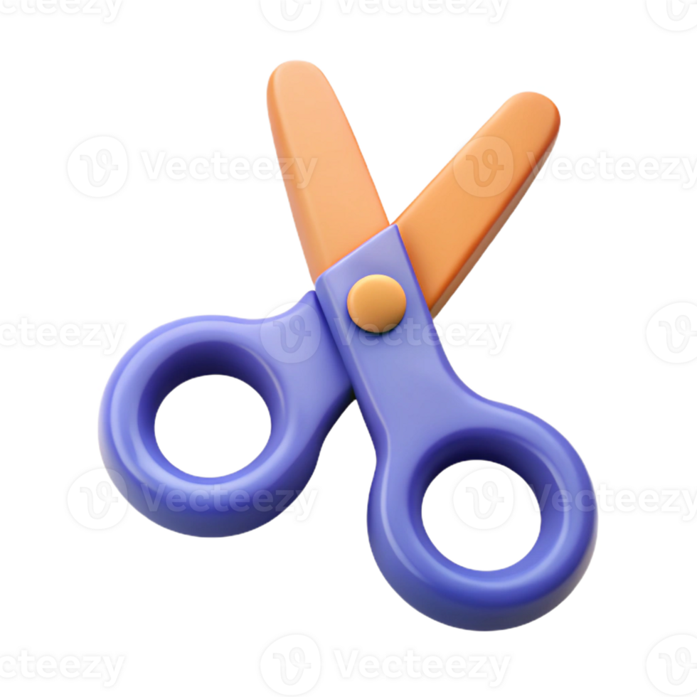 Pristine Impressionist Clean Lines Depicting A Simple Scissors Icon Scalable Flat Color