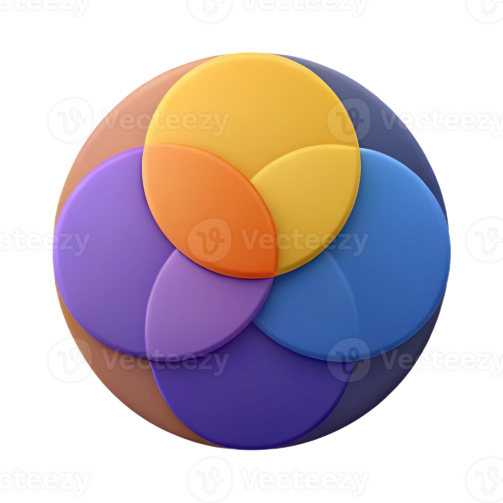 Pristine Unforgettable Venn Diagram With Overlapping Circles Geometric Scalable Design