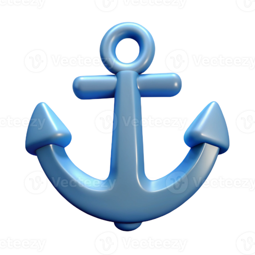 Standout Avant Garde Stylized Anchor Icon Minimal Design Flat Color With Scalable Design