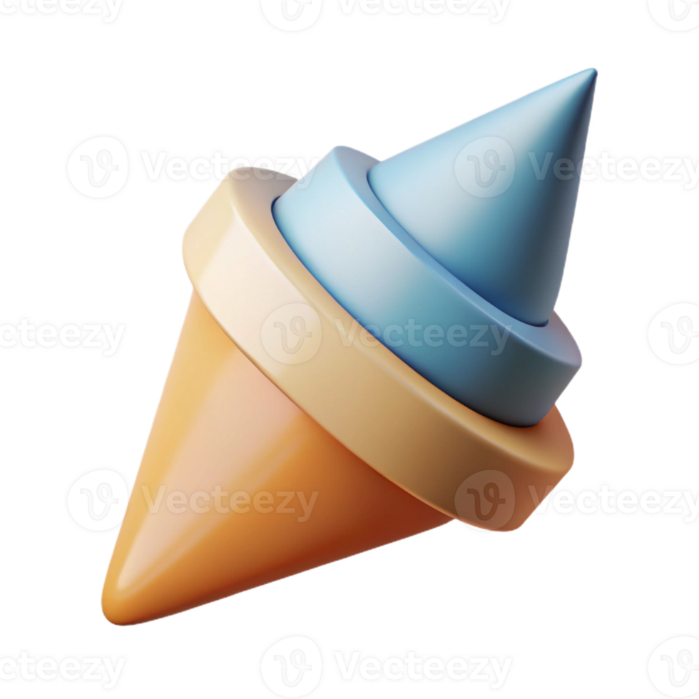 Sumptuous Coveted Geometric Scalable Design Of A Cone Single Weight Stroke Flat Color With