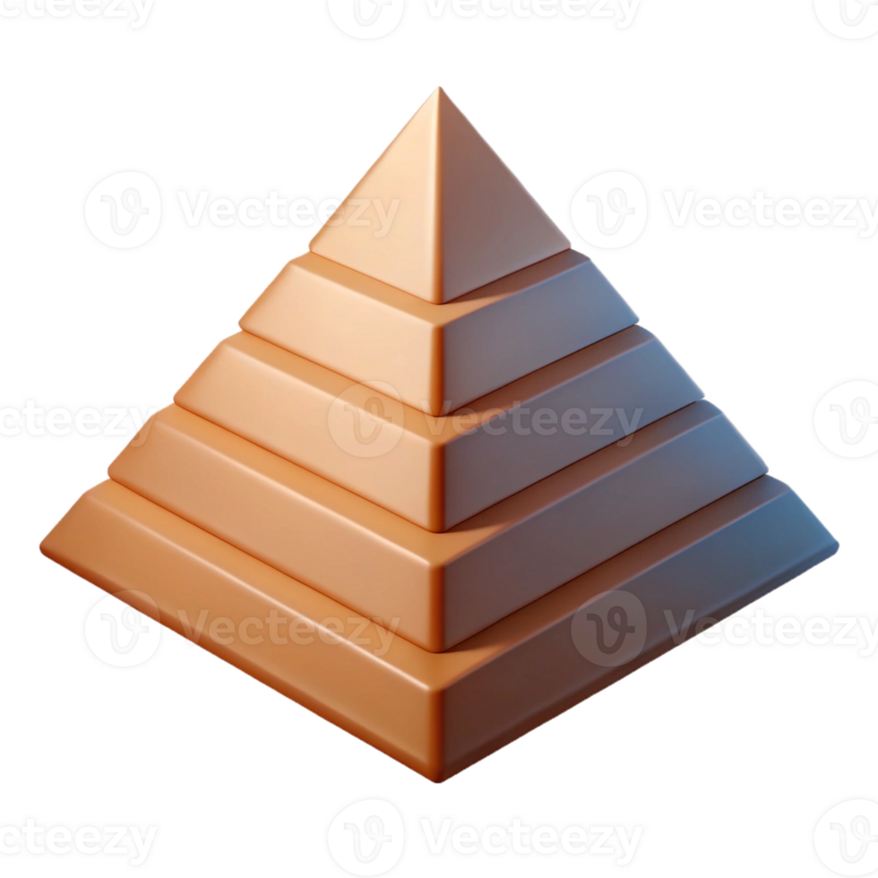 Striking Distinguished Geometric Rendering Of A Pyramid Flat Color Crisp Edges With Scalable