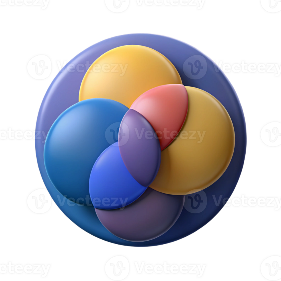 romantic enchanting Geometric red circles forming a larger circle. Crisp edges, minimal design ...