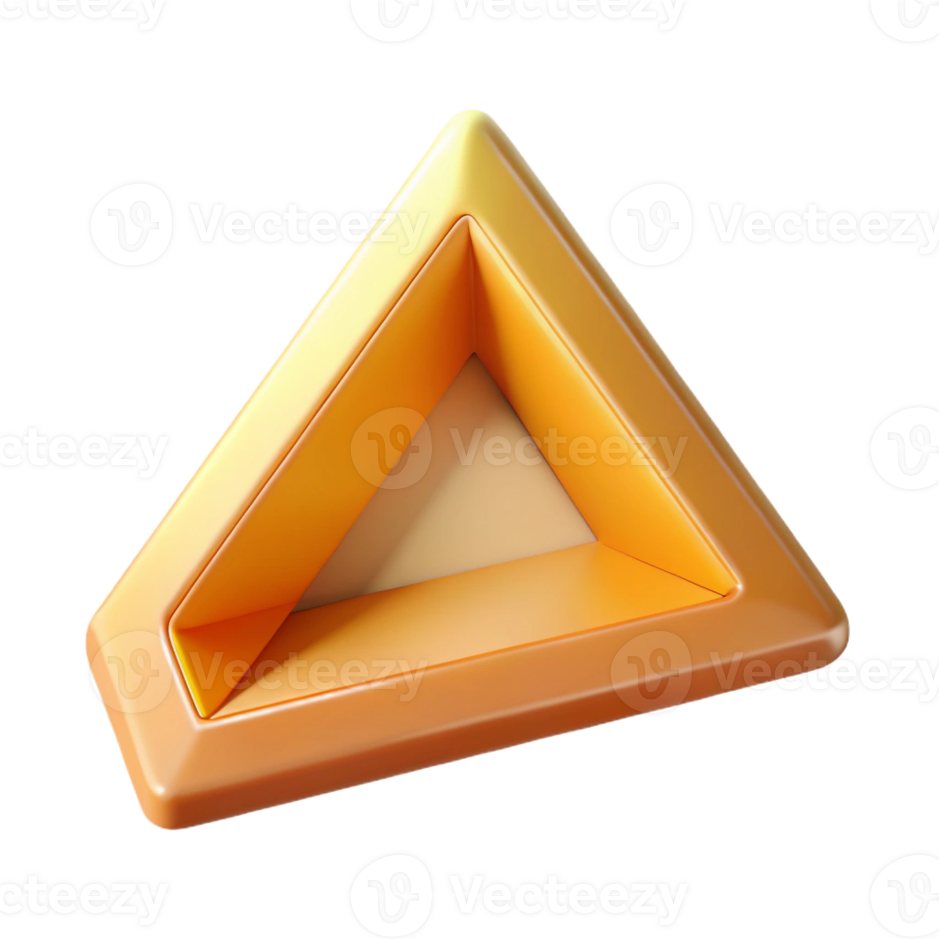 Pristine Quintessential Symmetrical Triangle Composition Flat Color Crisp Edges With Scalable