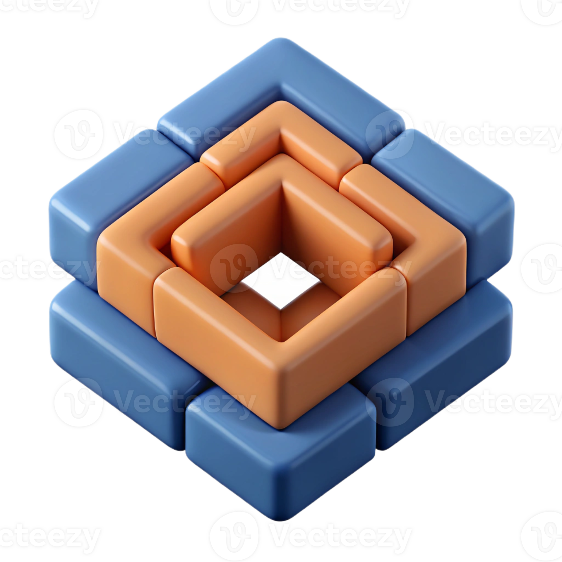 splendid nostalgic bohemian Rotating squares creating an optical illusion, sharp edges, scalable ...