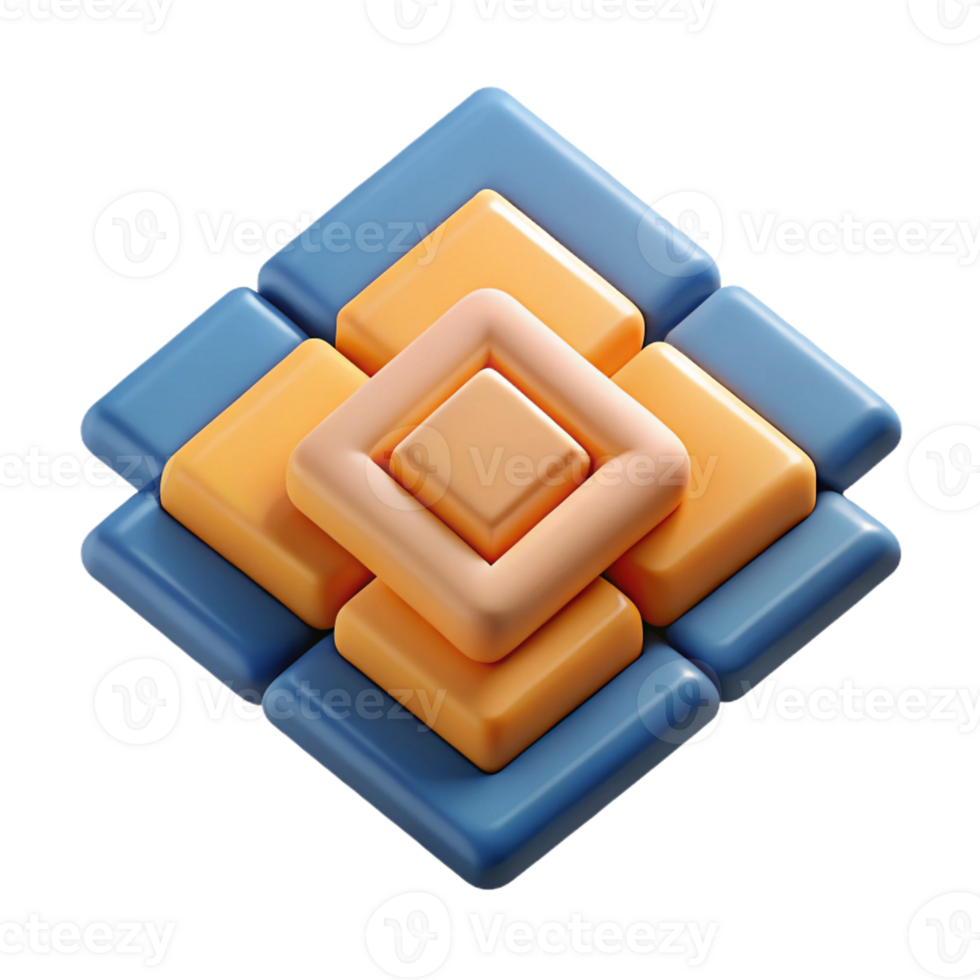 timeless baroque Geometric pattern of nested squares. Minimal, flat ...