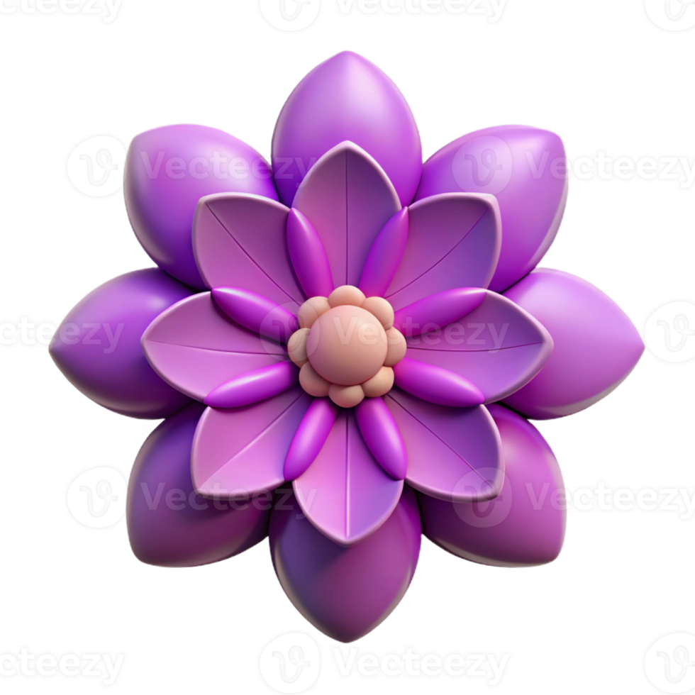Majestic Rare Symmetrical Flower With Clean Lines Flat Color Sharp Edges With Scalable Design