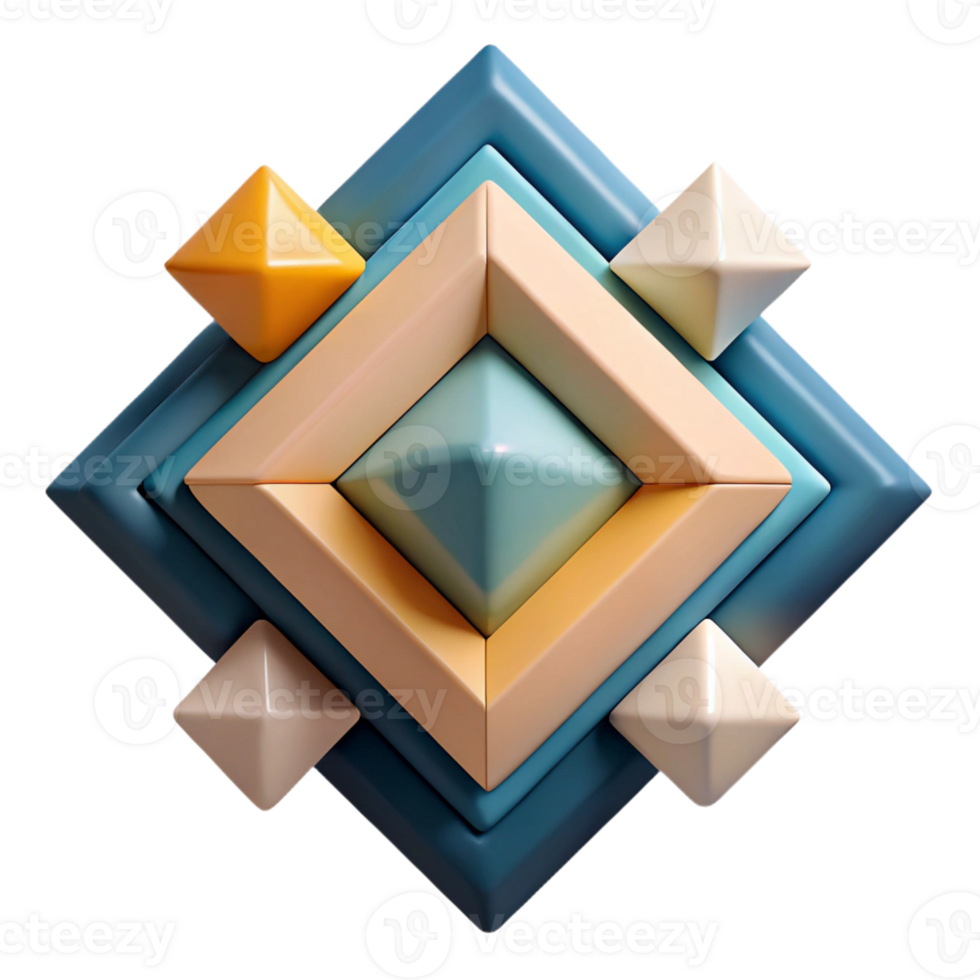 Pristine Playful Avant Garde Abstract Composition Of Squares And Triangles Clean Lines